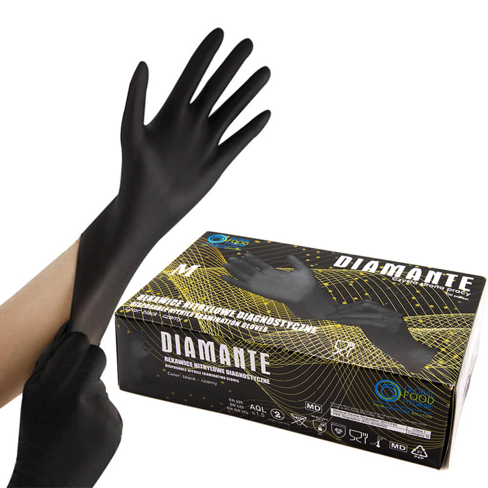 Manusi negre nitril nepudrate- Calitate superioara - Logicmed
